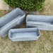 Set of 3 Large Metal Ribbed Trough Planters - Etsy UK