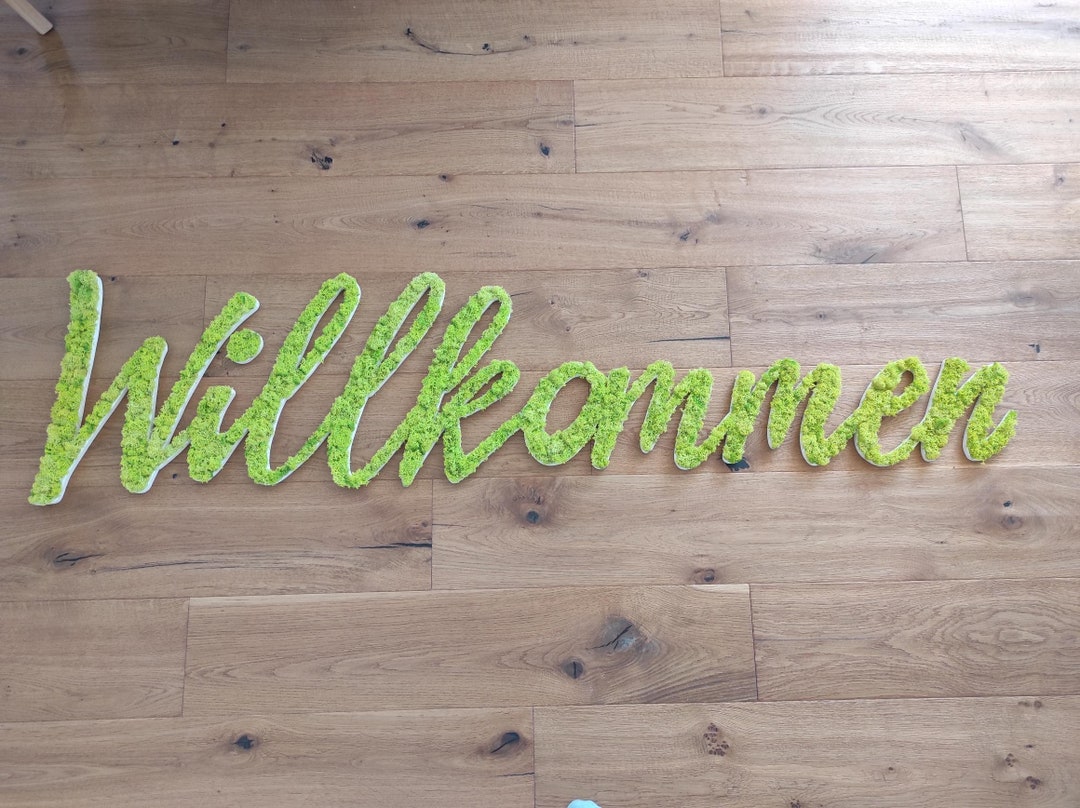 Moss Lettering Welcome 1.65 Width | Custom | Moss Picture | Lettering ...