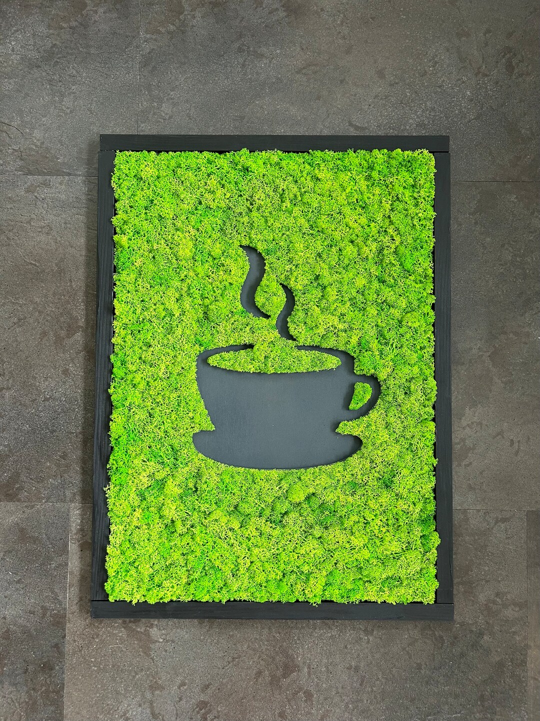 Moss Picture Coffee Cup Black Office Coffee Kitchen - Etsy