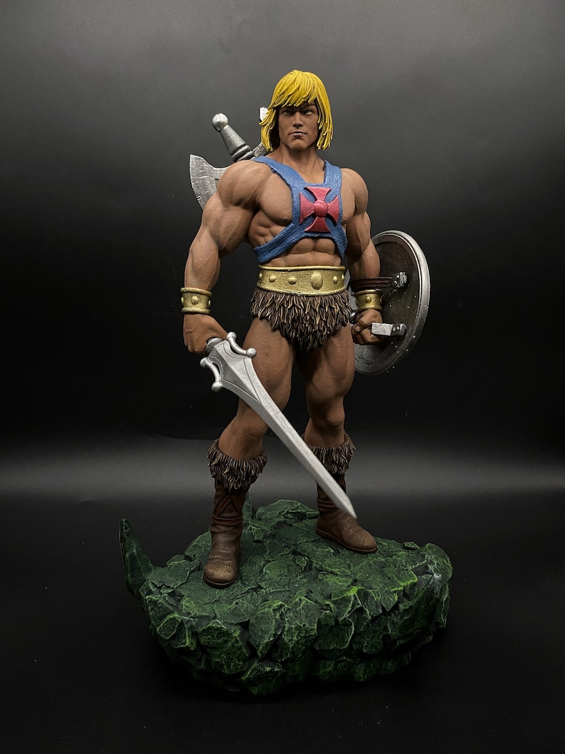 He-man MOTU 8K Resin Print Custom Paint 1/10 Scale - Etsy