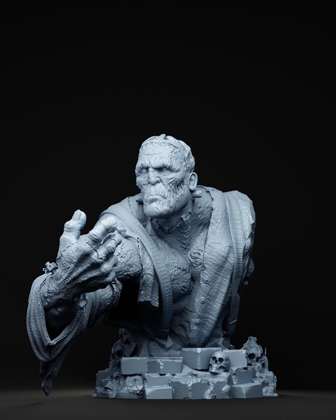 The Monster Bust 14K Resin 3D Print 1/6 - Etsy