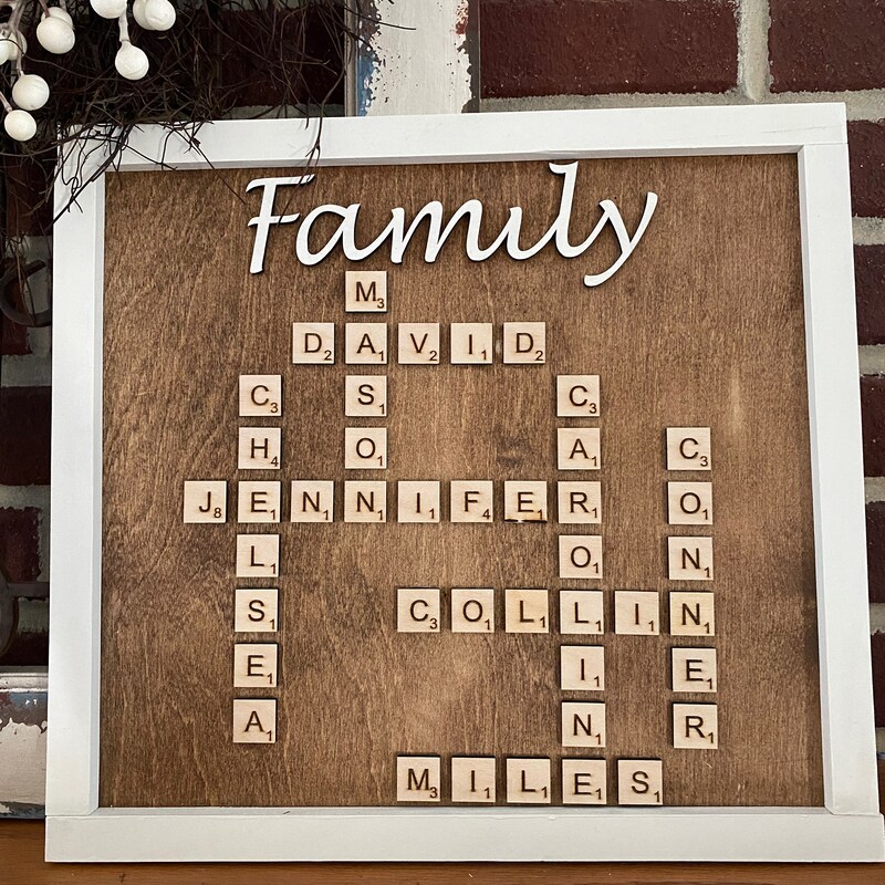 Scrabble Name Sign - Etsy
