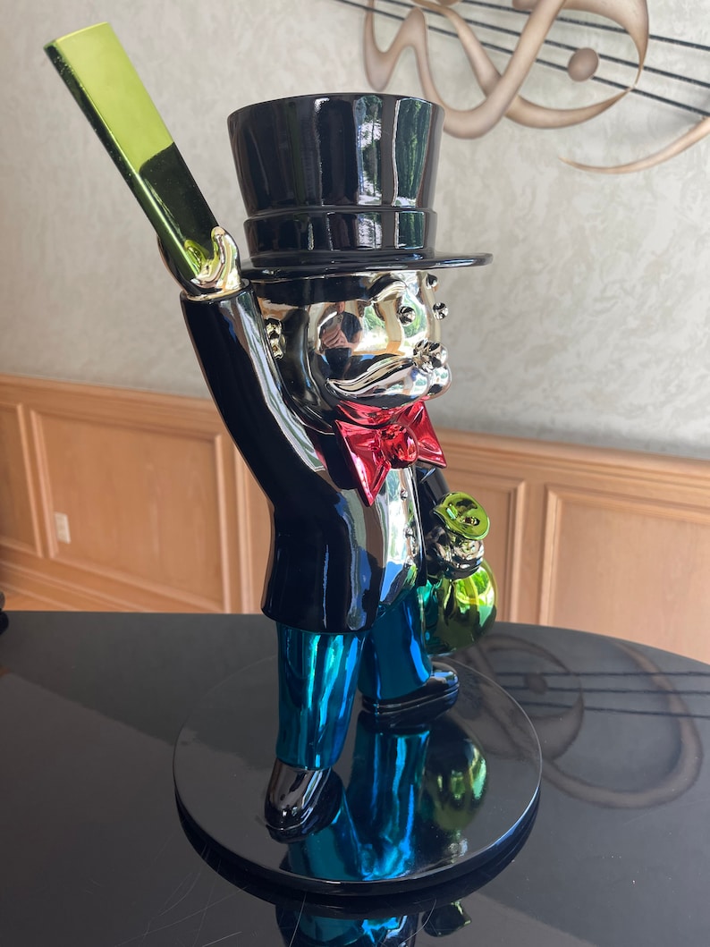 Custom 16 Chrome Monopoly Man Standing Holding Money Statue - Etsy