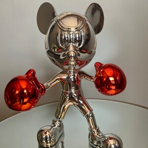 Custom 15” Candy Chrome Silver Boxing Mickey Mouse With Boxing Gloves ...