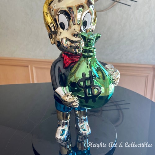 Custom 16 Chrome Monopoly Man Statue Sculpture Alec Monopoly - Etsy