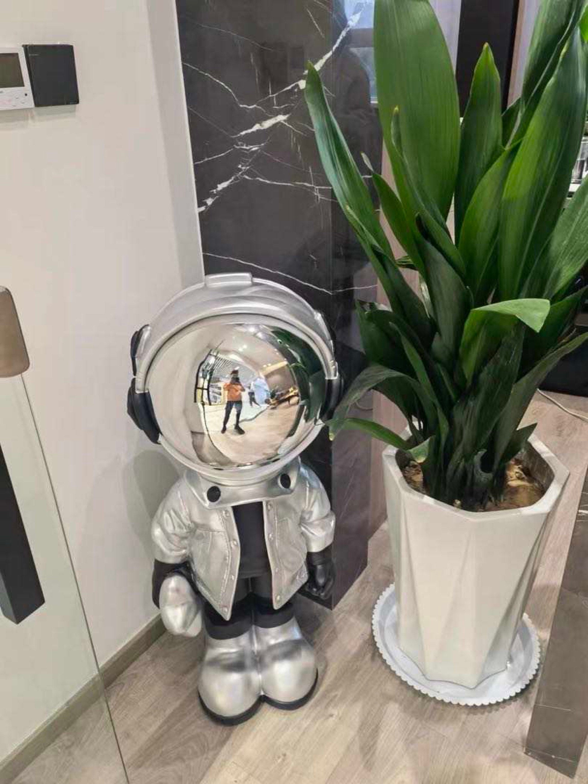 Custom 40” Chrome Astronaut Spaceman Statue Sculpture Home Decor Pop ...