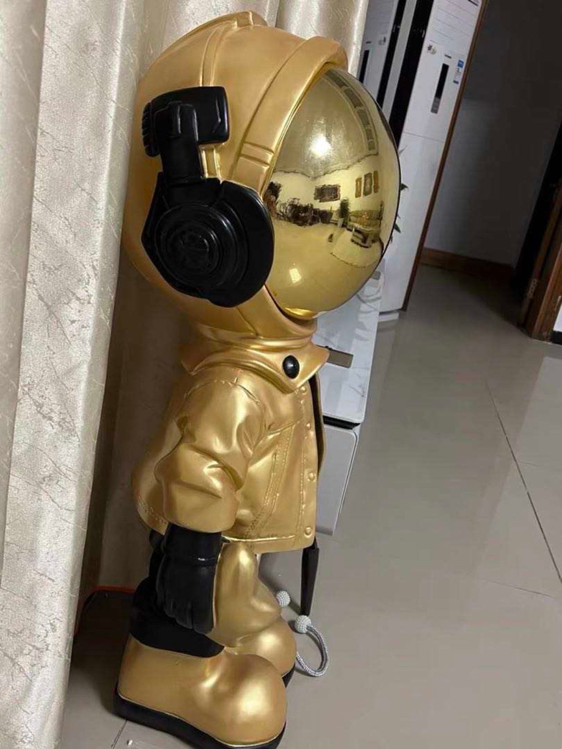 Custom 40” Chrome Astronaut Spaceman Statue Sculpture Home Decor Pop ...