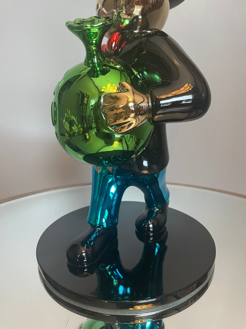 Custom 16 Chrome Monopoly Man Walking Holding Money Statue - Etsy