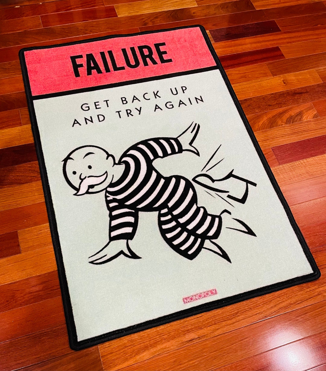 Custom Monopoly Man Success Failure Motivational Pop Art Rug - Etsy