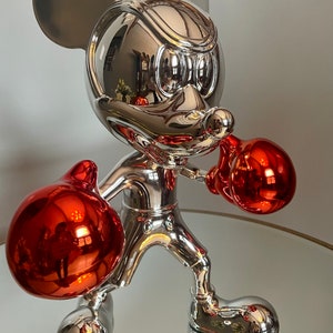 Custom 15” Candy Chrome Silver Boxing Mickey Mouse With Boxing Gloves ...