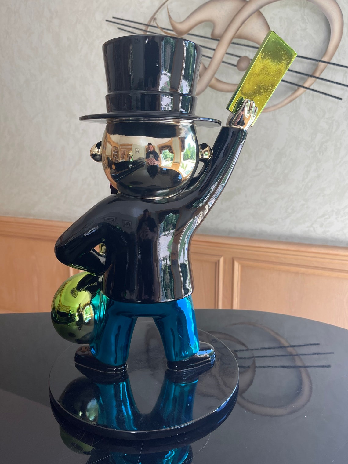 Custom 16 Chrome Monopoly Man Standing Holding Money Statue - Etsy