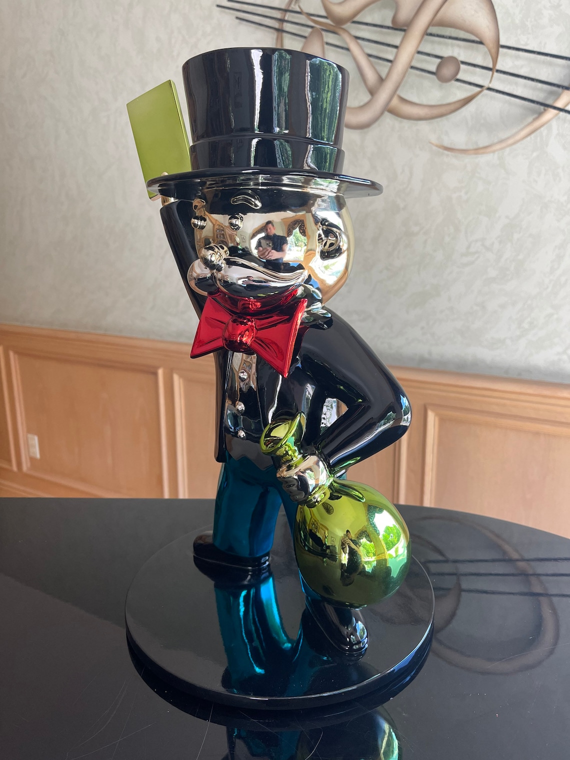 Custom 16 Chrome Monopoly Man Standing Holding Money Statue - Etsy