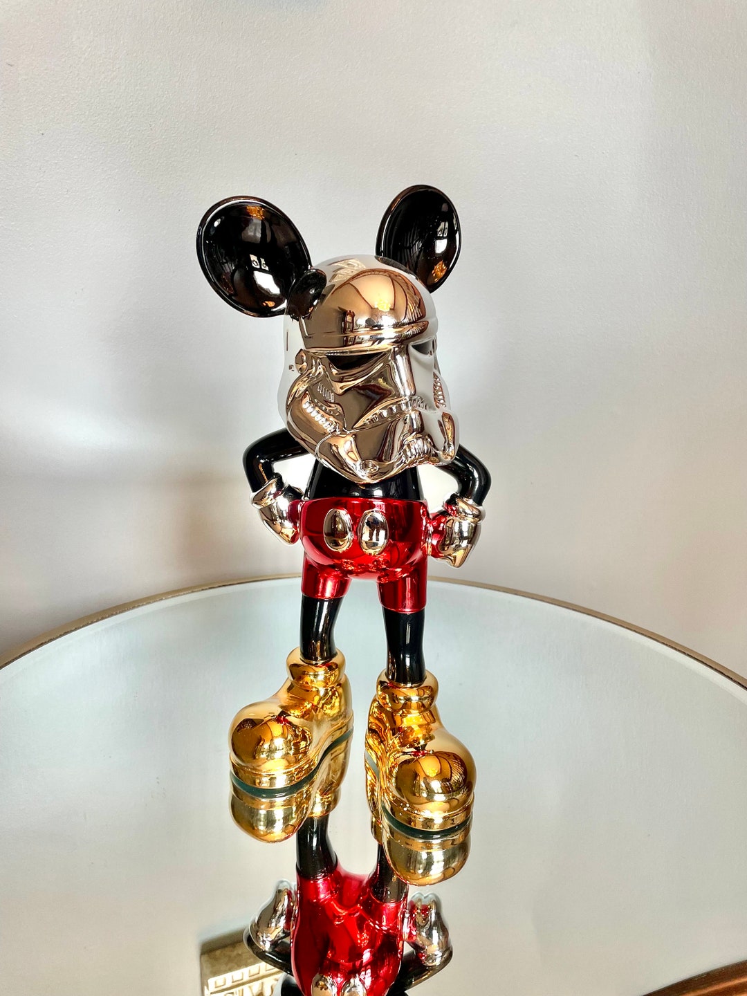 Custom 15” Candy Chrome Star Wars Stormtrooper Mickey Mouse Statue ...