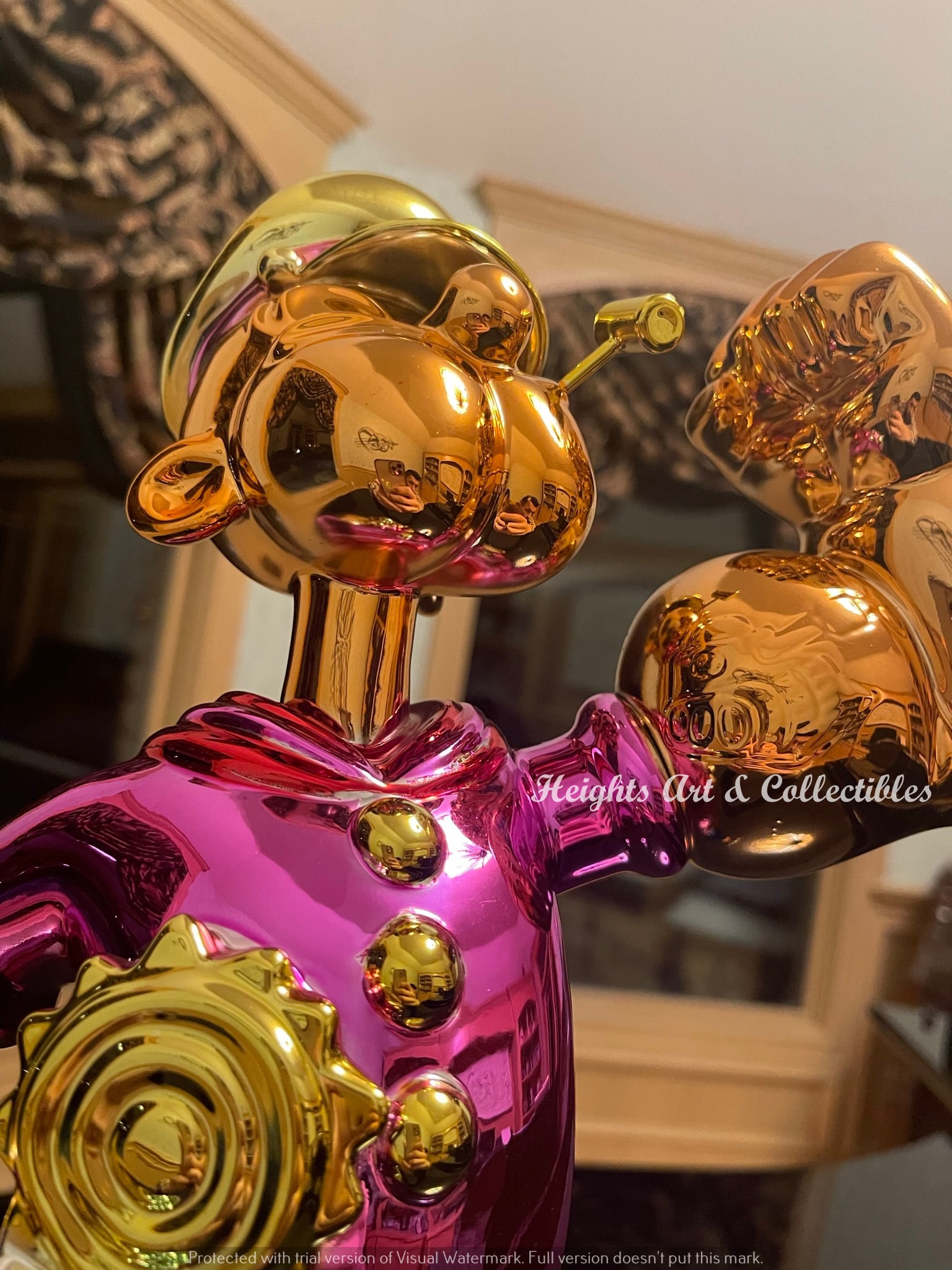 Custom 15” Candy Chrome Pink Popeye the Sailor Man Wynn Statue ...
