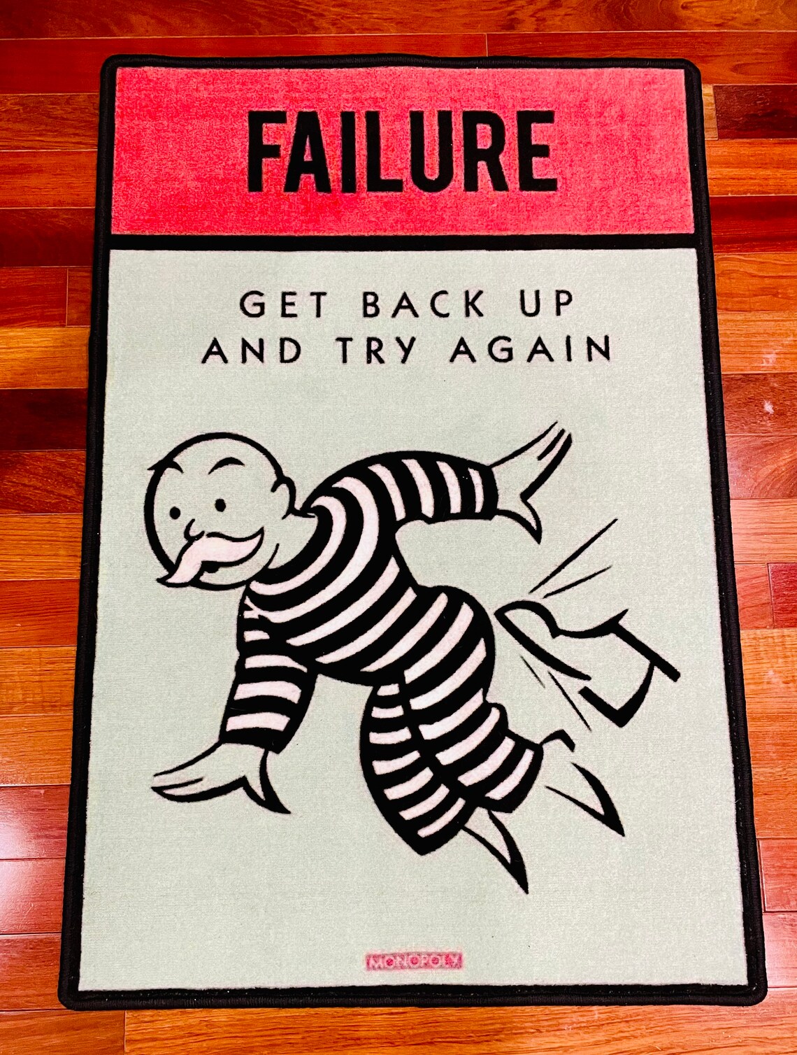 Custom Monopoly Man Success Failure Motivational Pop Art Rug - Etsy
