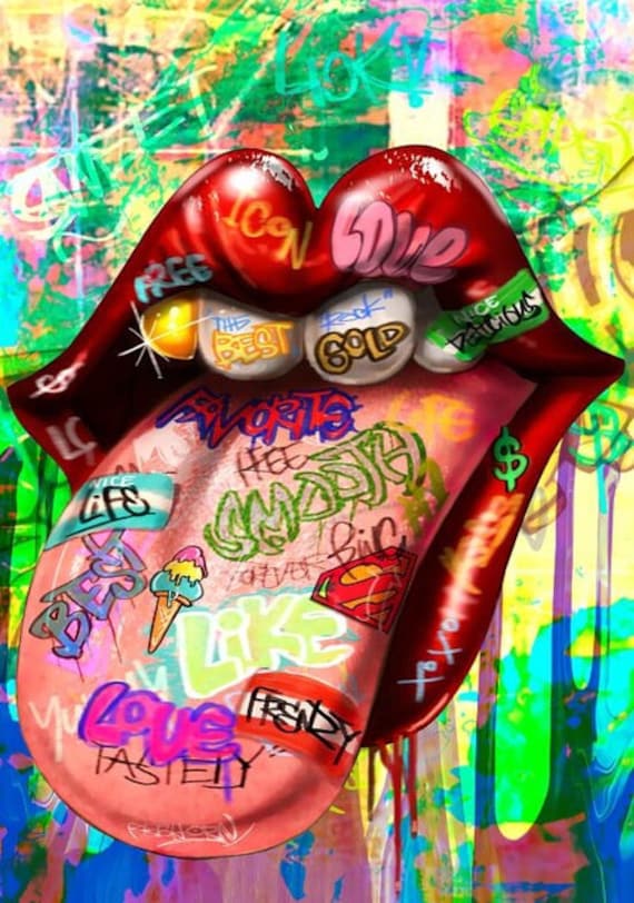 Rolling Stones Logo Pop Art