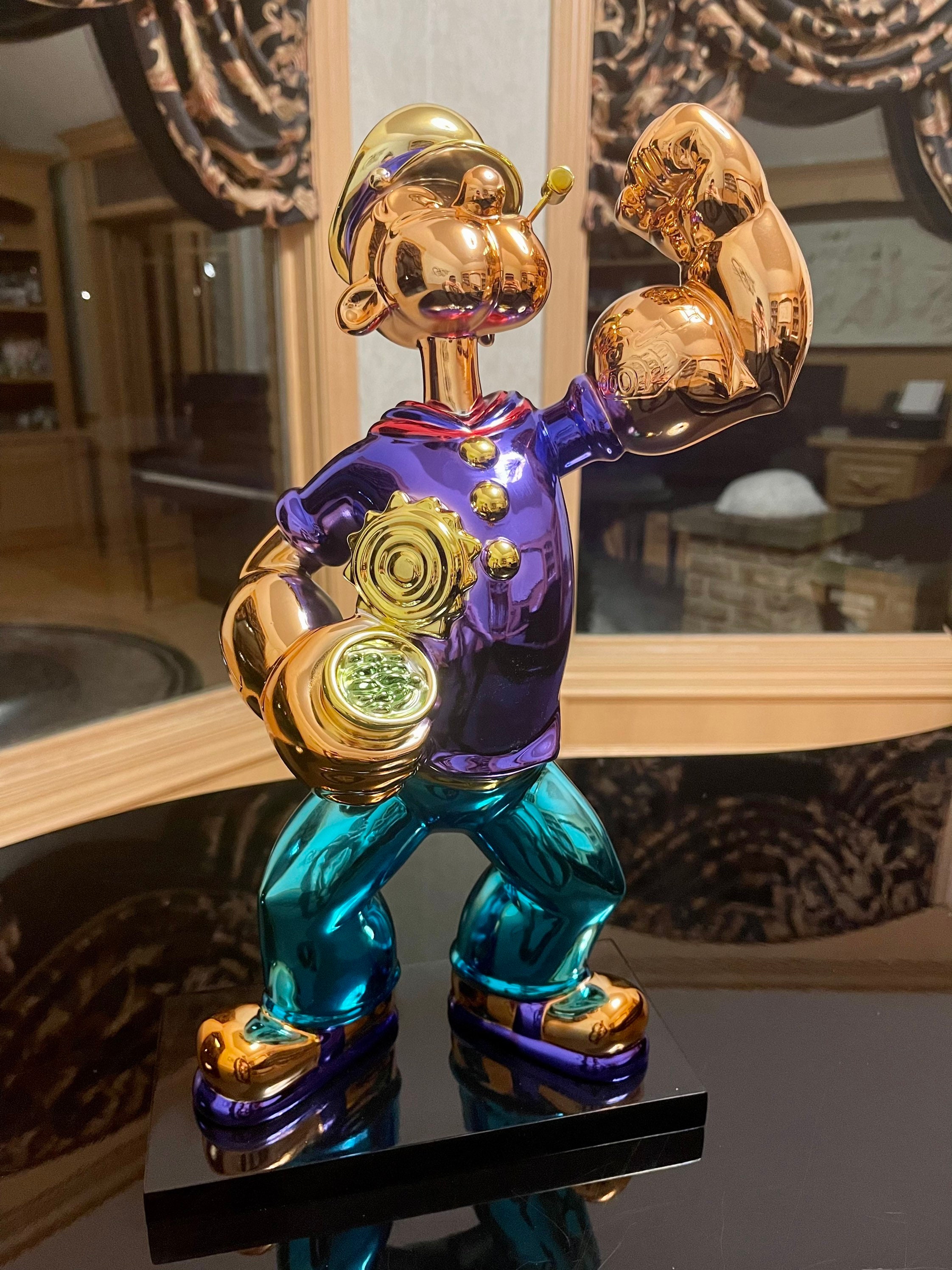 Custom 15 Chrome Popeye Statue Sculpture Jeff Koons Pop Art - Etsy