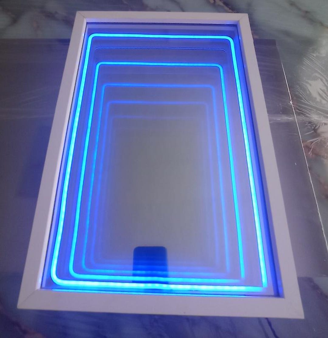 Rectangle Infinity Mirror Wall Decor, Infinity Mirror With Ultra Dense ...