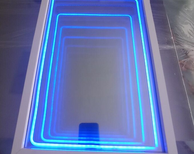 Rectangle Infinity Mirror Wall Decor, Infinity Mirror With Ultra Dense ...
