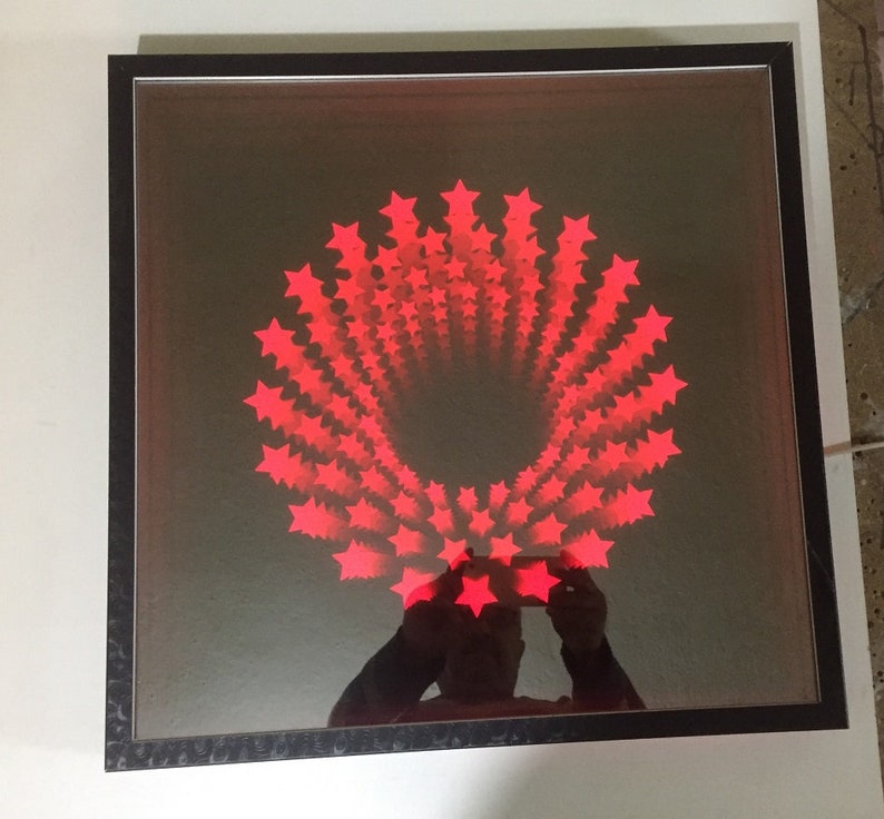 Black Infinity Mirror Wall Decor, Square Mirror, LED Infinity Mirror ...