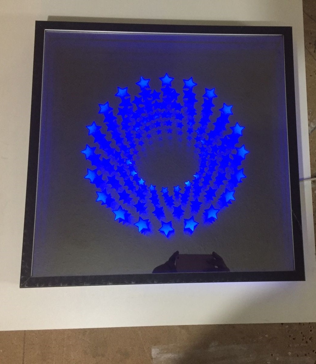 Black Infinity Mirror Wall Decor, Square Mirror, LED Infinity Mirror ...