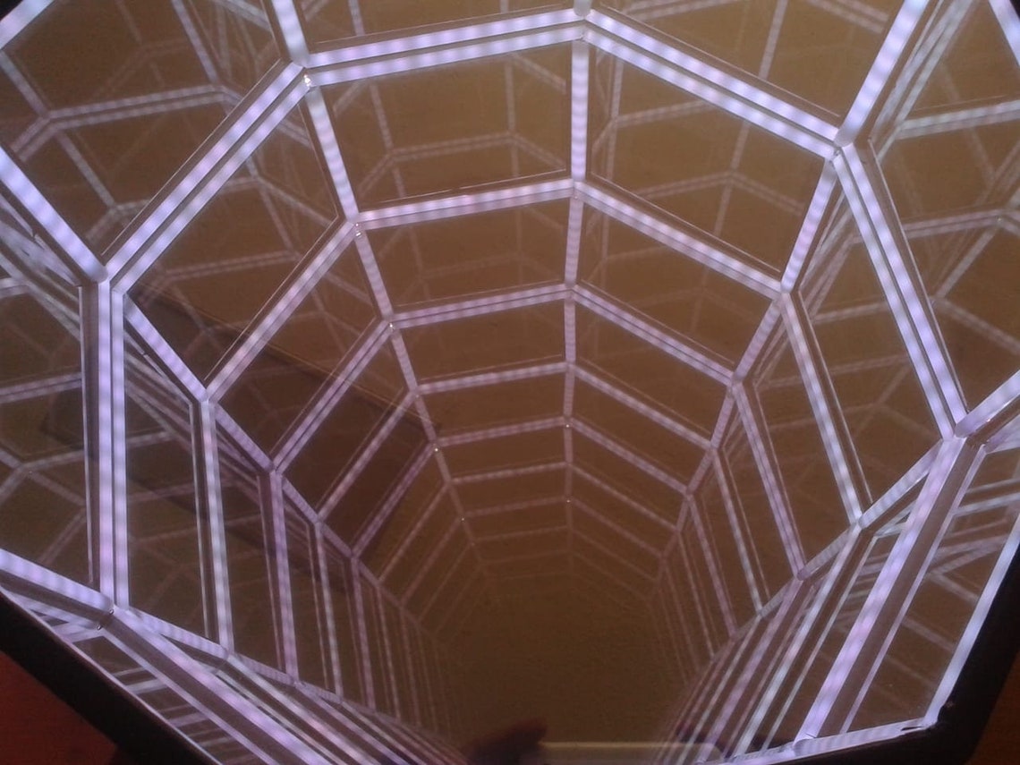Octagonal Infinity Mirror Wall Decor LED Infinity Mirror With - Etsy UK