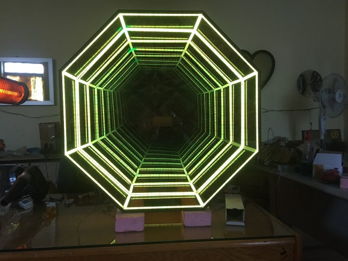 Octagonal Infinity Mirror Wall Decor LED Infinity Mirror With - Etsy UK
