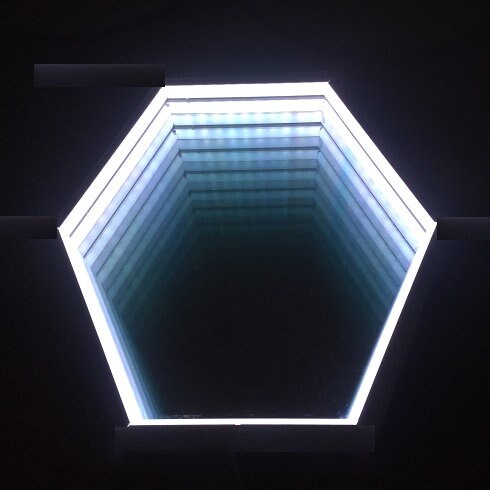 Hexagonal Infinity Mirror Wall Decor, LED Infinity Mirror With Ultra ...