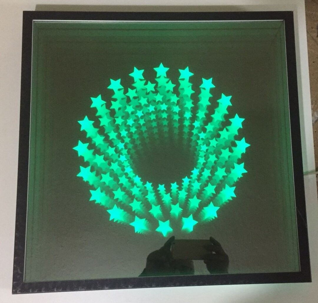 Black Infinity Mirror Wall Decor, Square Mirror, LED Infinity Mirror ...