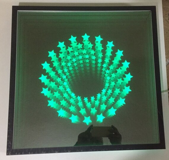 Black Infinity Mirror Wall Decor Square Mirror LED Infinity - Etsy