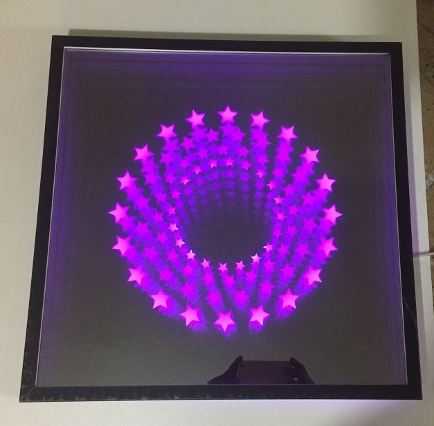 Black Infinity Mirror Wall Decor, Square Mirror, LED Infinity Mirror ...