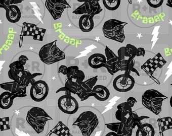 Motocross Seamless Pattern. Dirt Bike Digital Design File. Pattern File ...