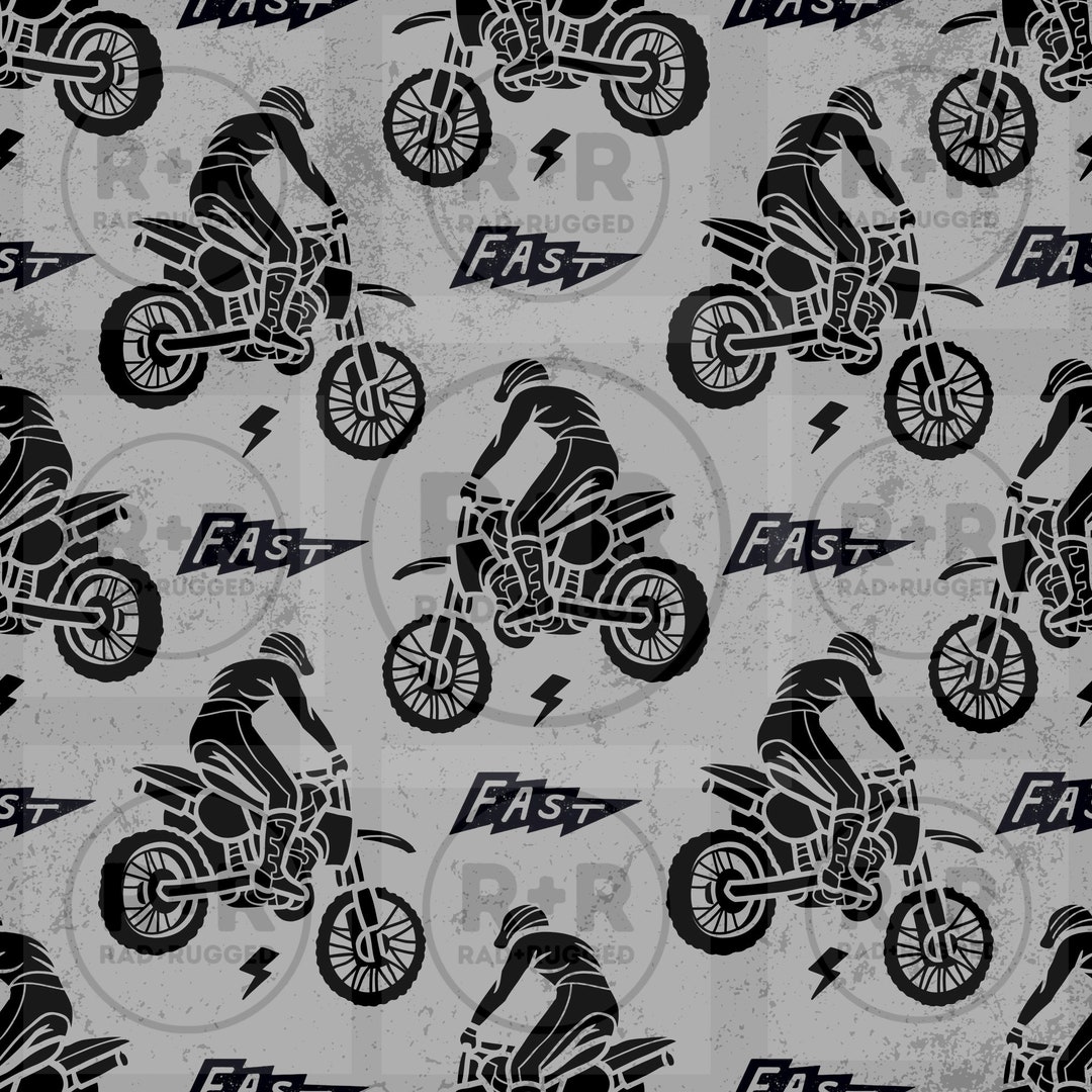 Motocross Seamless File.... Boy Digital Paper.... Repeating Patterns ...