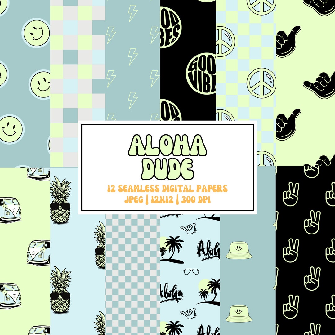 Summer Tropical Beach Digital Scrapbook Paper | Boy Seamless File ...