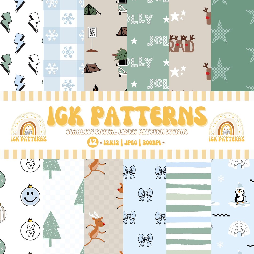 Winter Digital Scrapbook Paper, Seamless Fabric Print Pattern, Forest ...