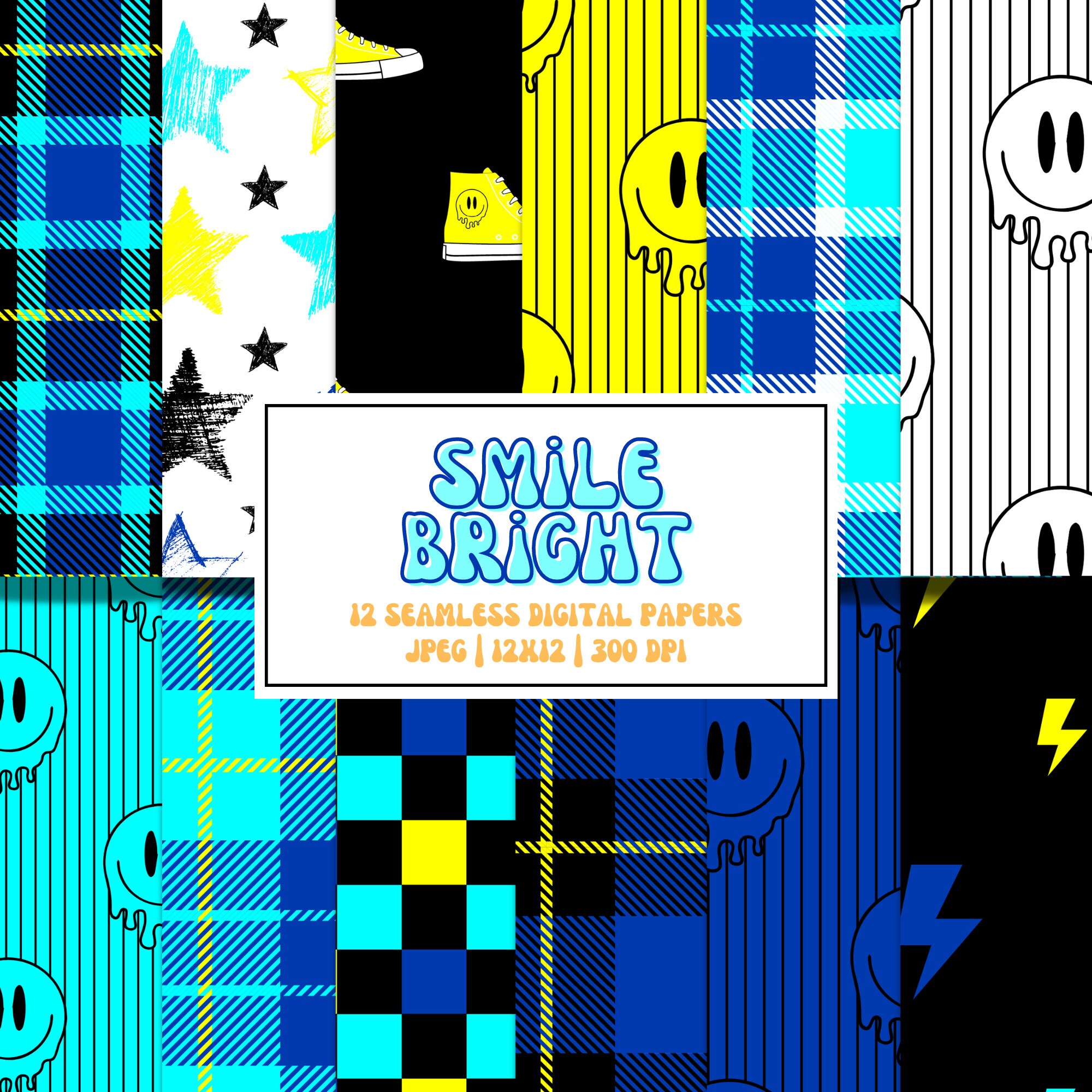 Neon Seamless Digital Paper Pattern for Boys Fabric File - Etsy