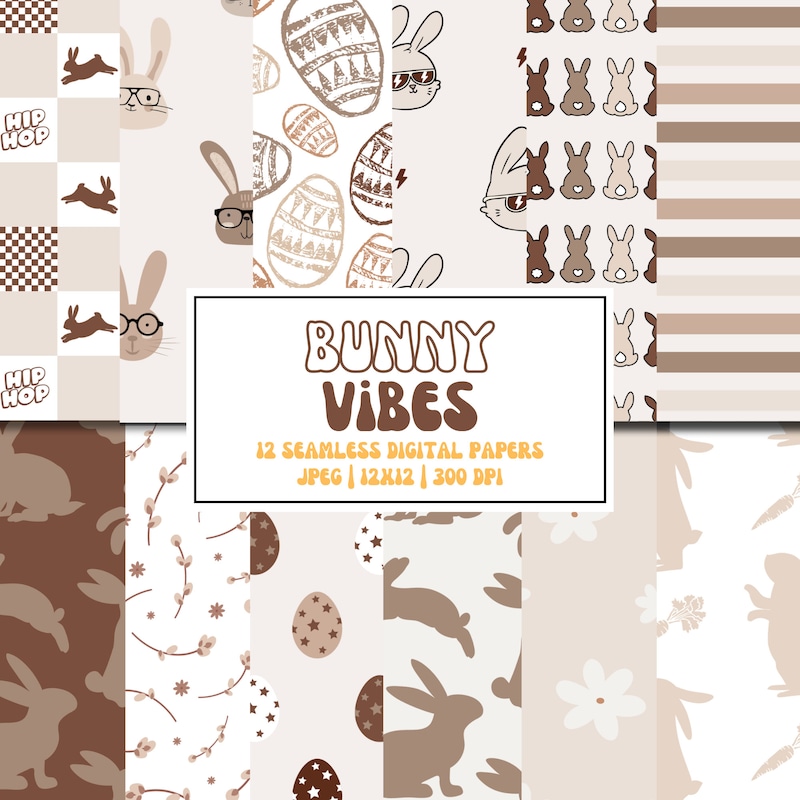 Easter Digital Paper - Etsy