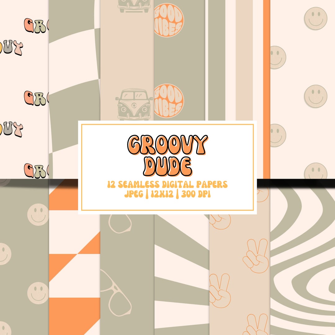 GROOVY... Retro Smiley Face Seamless Pattern Retro Groovy - Etsy