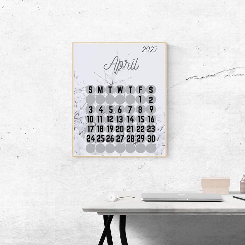 2022 Calendar Printable Minimalist Design 12 Month Planner - Etsy