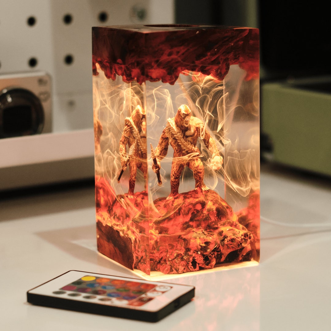 Skar King Monsterverse Wood Lamp, Atomic Breath Resin Lamp, Custom ...