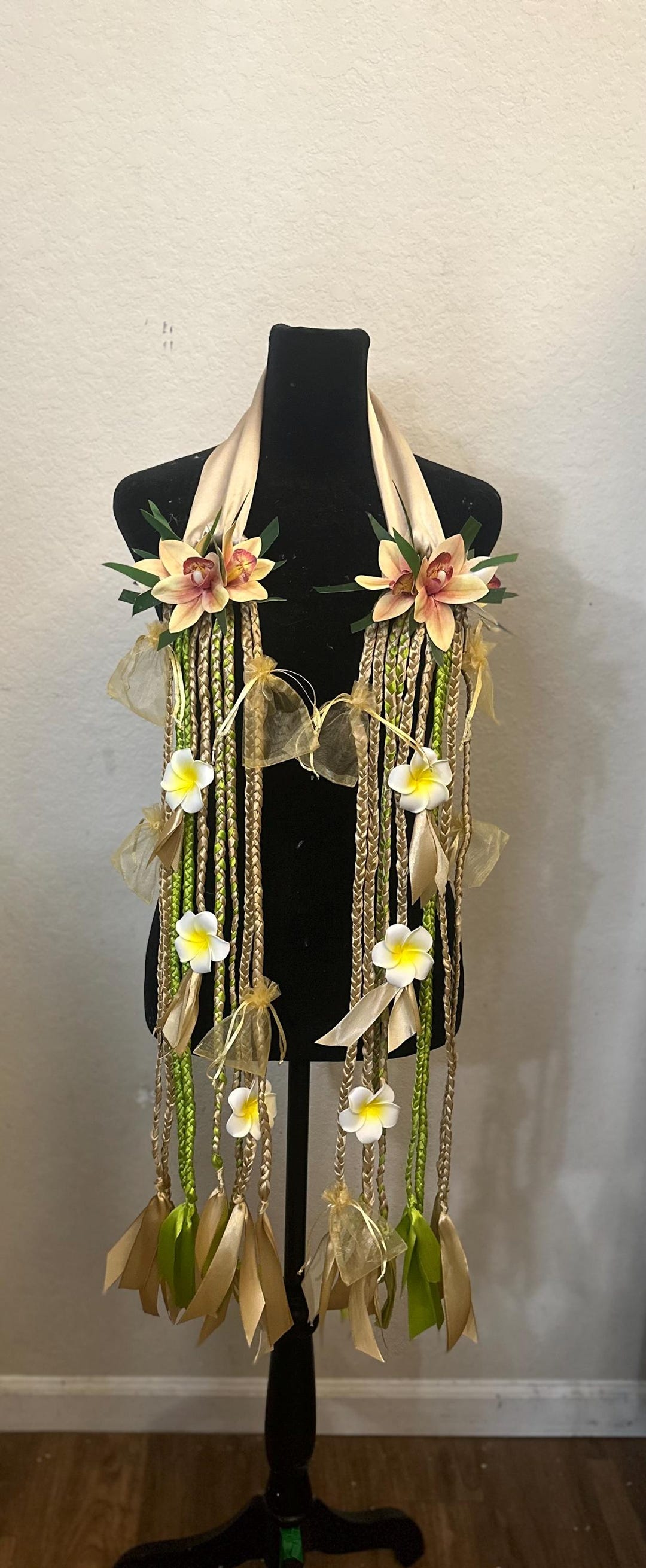 Orchids and Plumerias Graduation Lei With Sachet Bags - Etsy