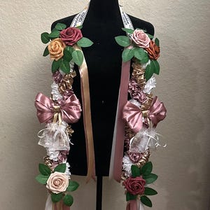 TRIPLE Ribbon Rose Graduation Lei With Sachet Bags - Etsy