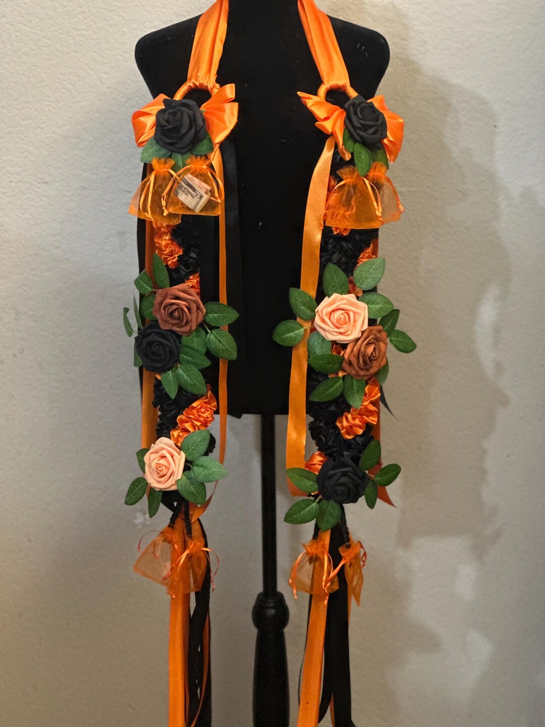 TRIPLE Ribbon Rose Graduation Lei With Sachet Bags - Etsy