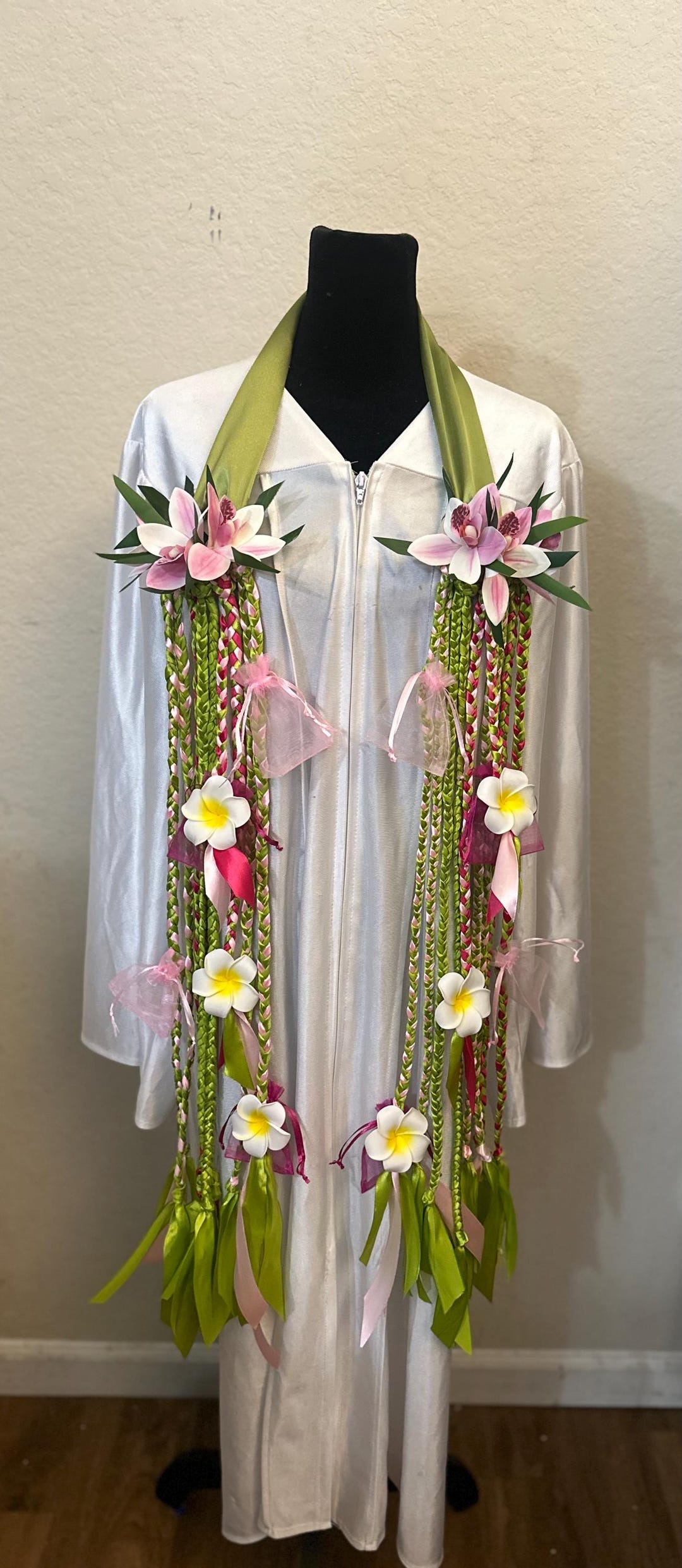 Orchids and Plumerias Graduation Lei With Sachet Bags - Etsy