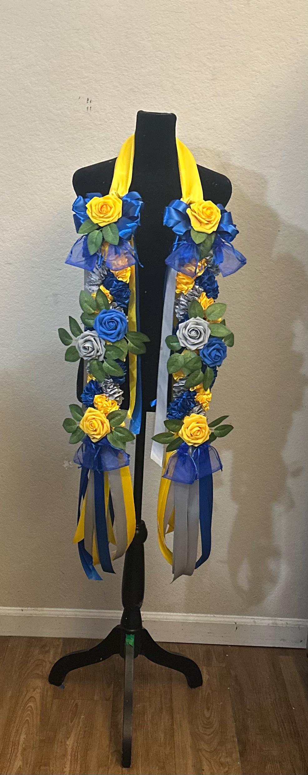 TRIPLE Ribbon Rose Graduation Lei With Sachet Bags - Etsy