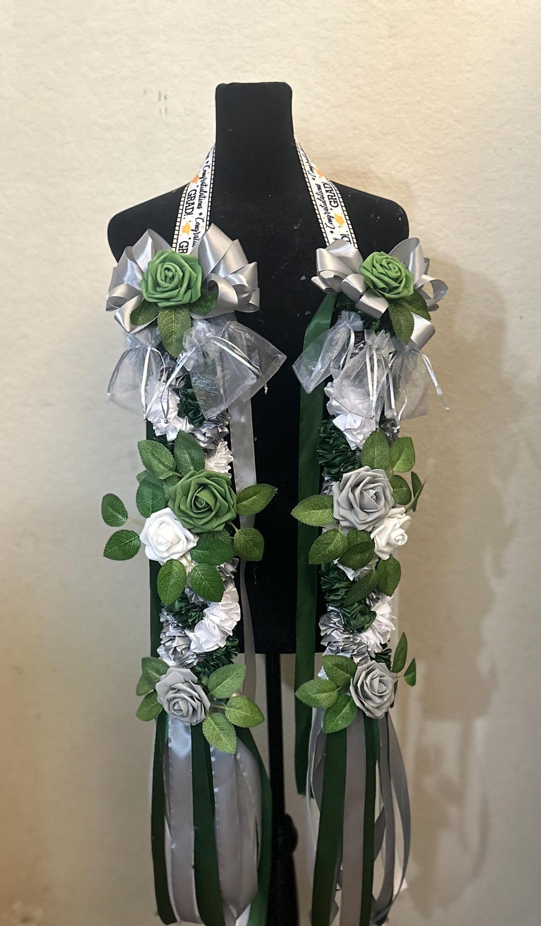 TRIPLE Ribbon Rose Graduation Lei With Sachet Bags - Etsy