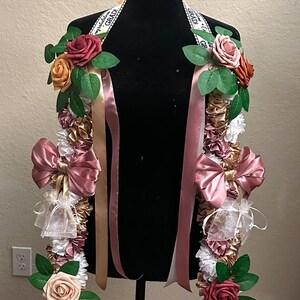 TRIPLE Ribbon Rose Graduation Lei With Sachet Bags - Etsy