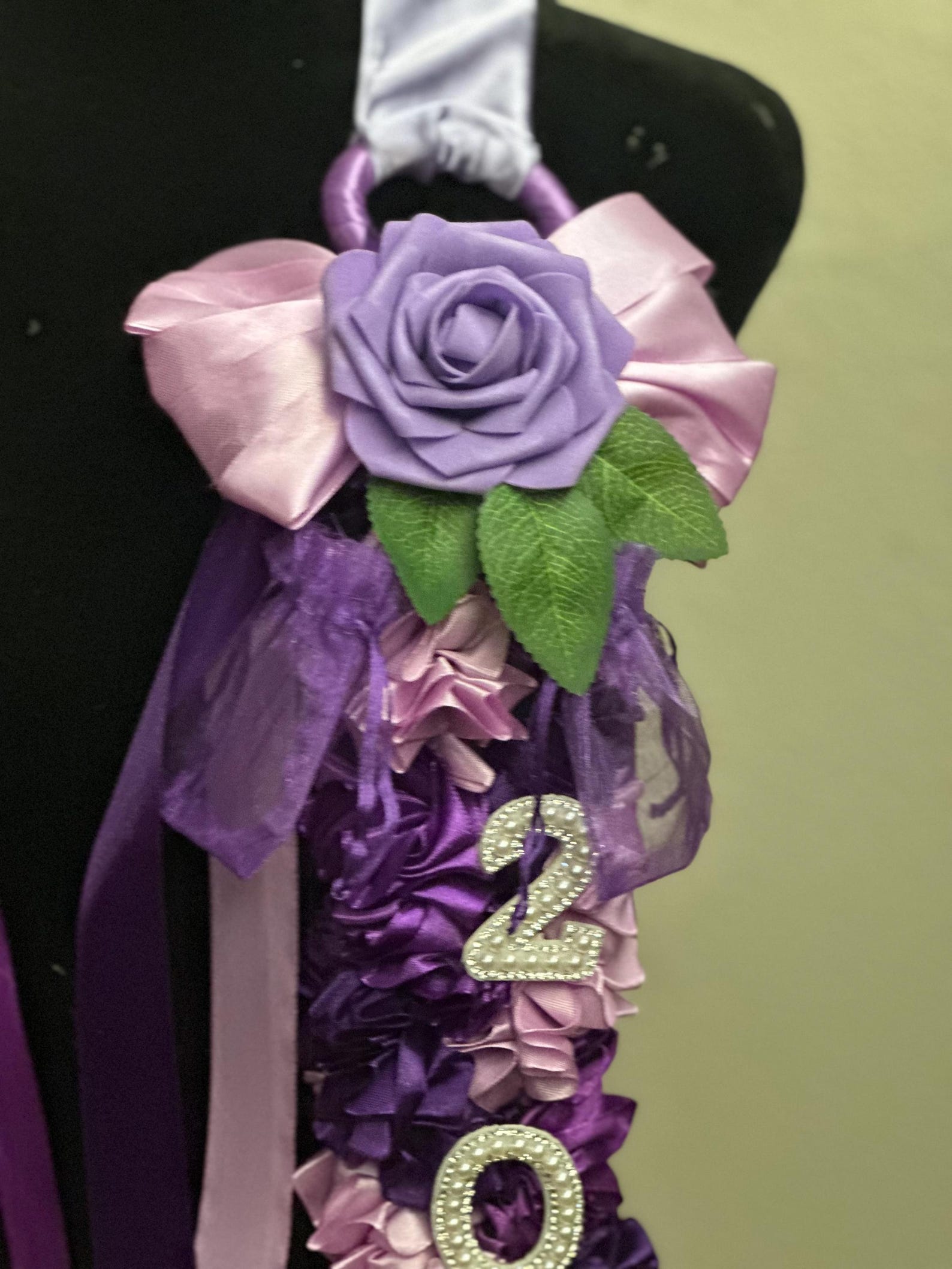 TRIPLE Ribbon Rose Graduation Lei With Name and Year + Sachet Bags - Etsy