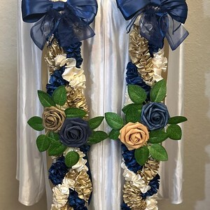 TRIPLE Ribbon Rose Graduation Lei With Sachet Bags - Etsy