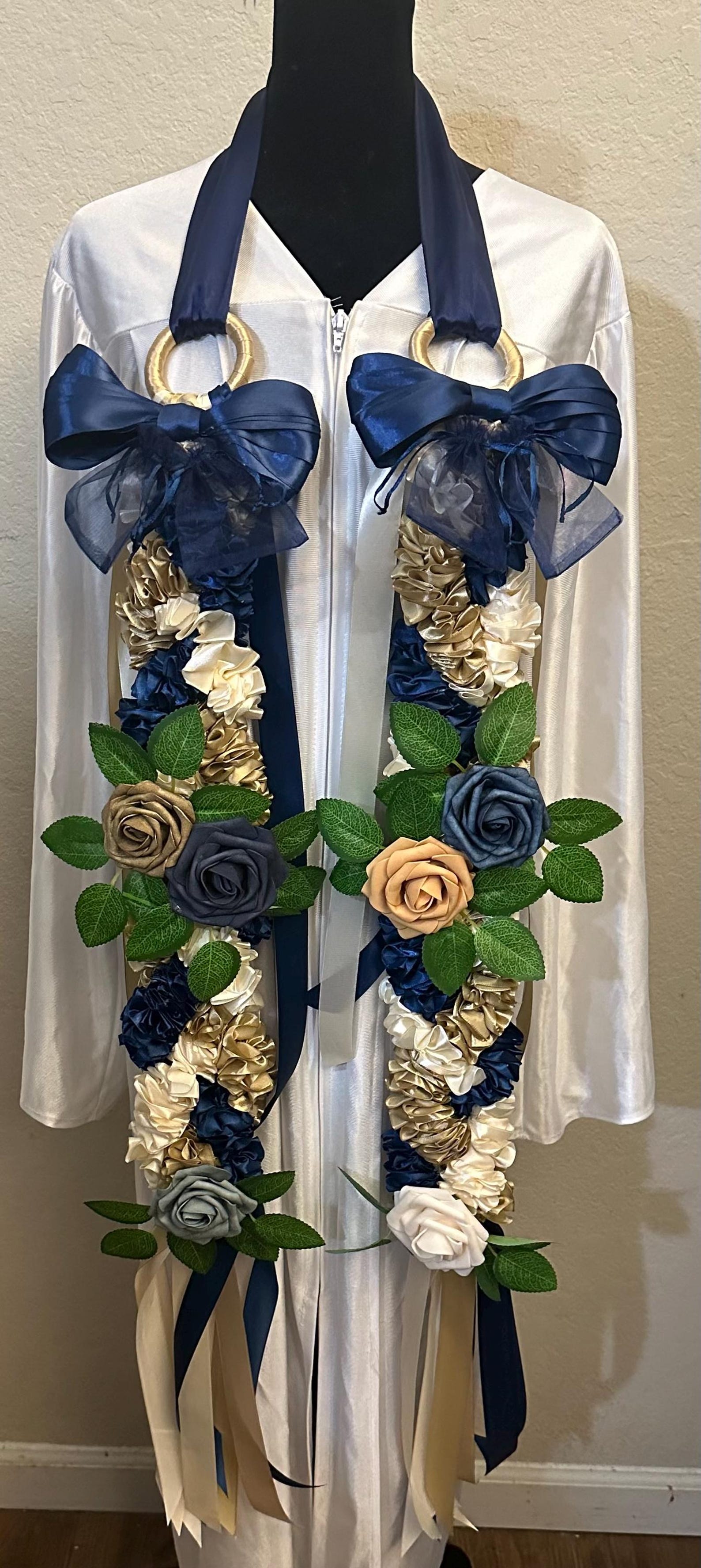TRIPLE Ribbon Rose Graduation Lei With Sachet Bags - Etsy